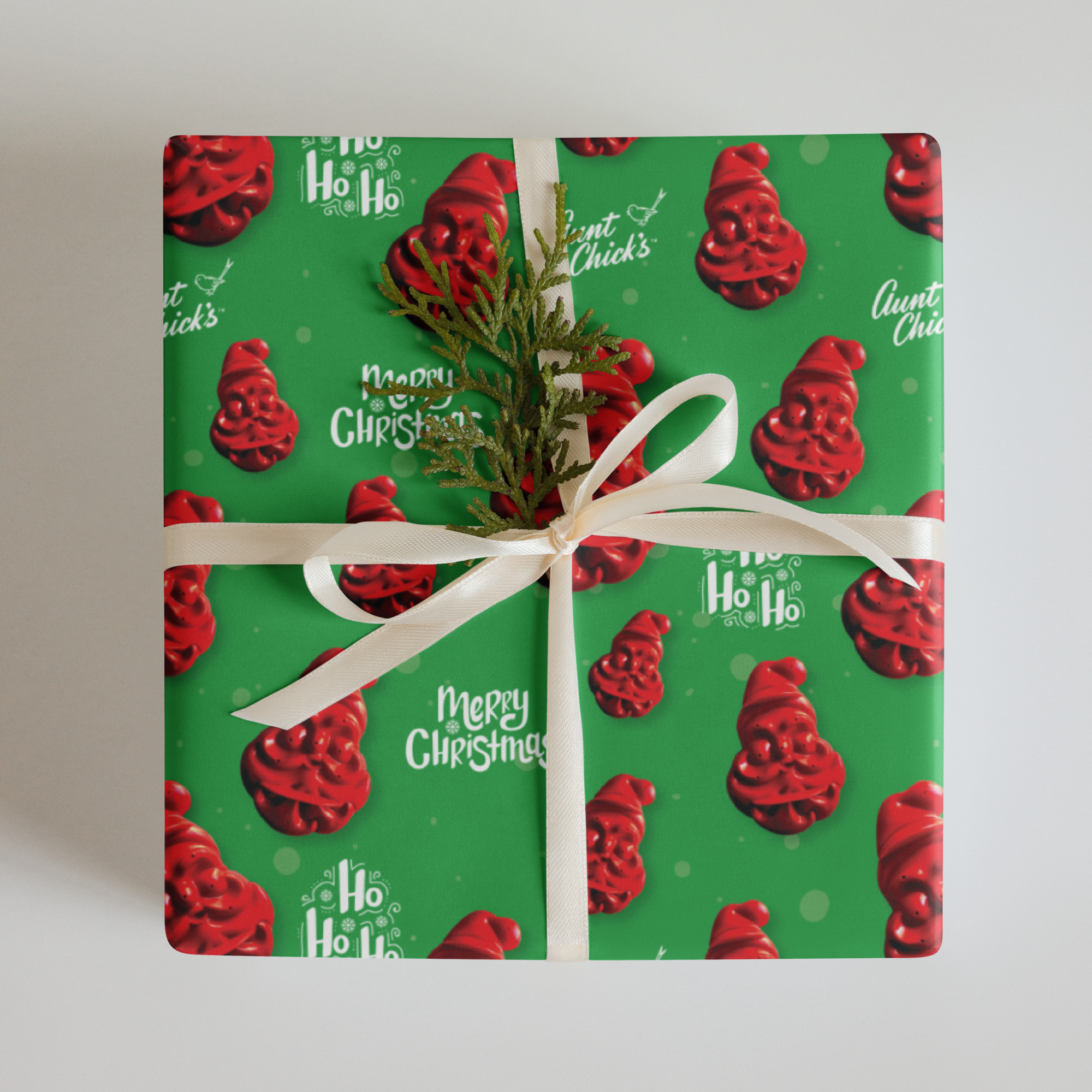 Aunt Chick’s™ Jolly Santa Cutter Wrapping paper - Gramma's Cutters ...